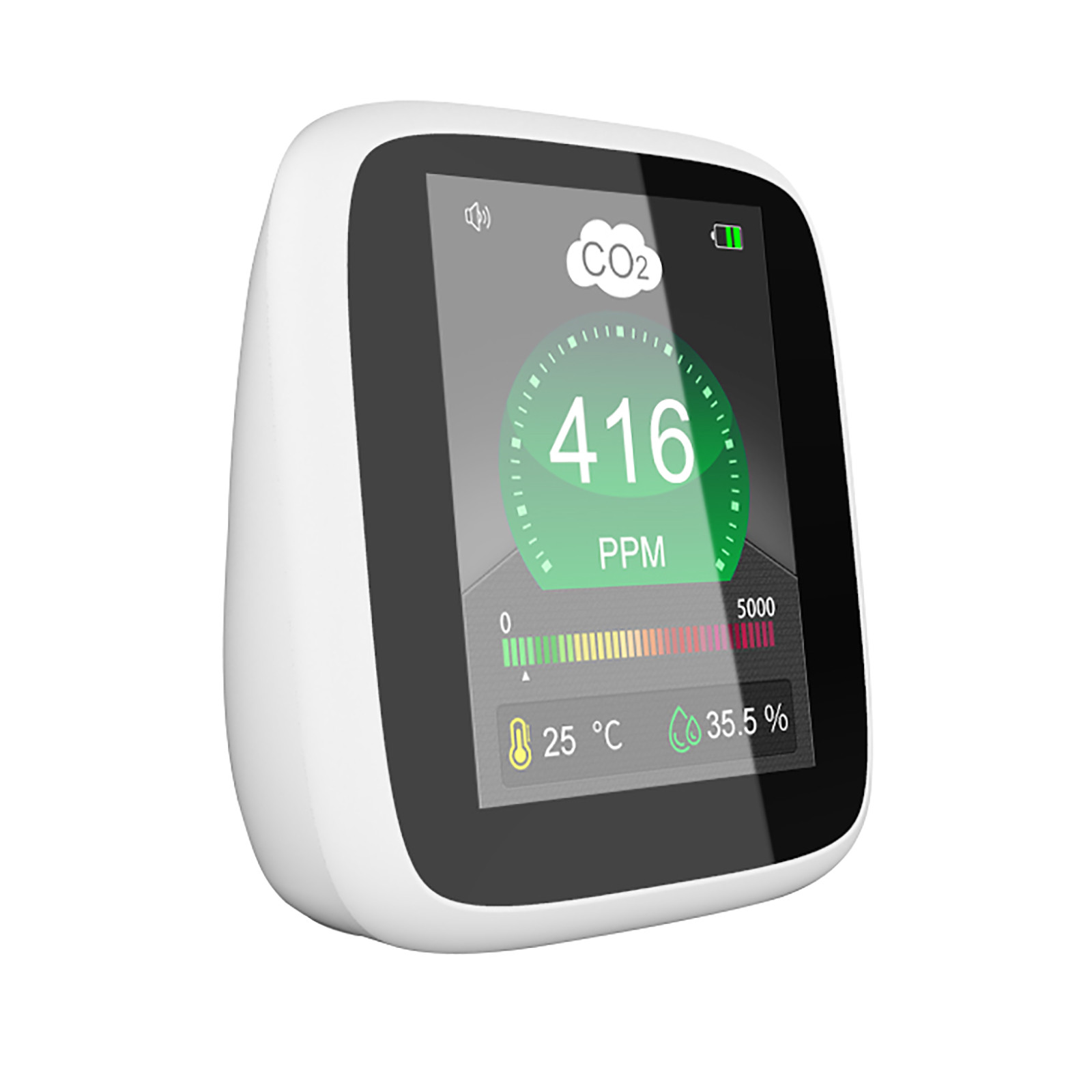 Desktop clock CO2- Carbon Dioxide Air Quality Monitor, Detect With CO2 ...