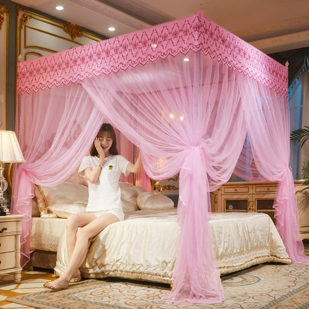 Opening Bed Canopy,Single Double Bed Square Square Bed Canopy Corner ...