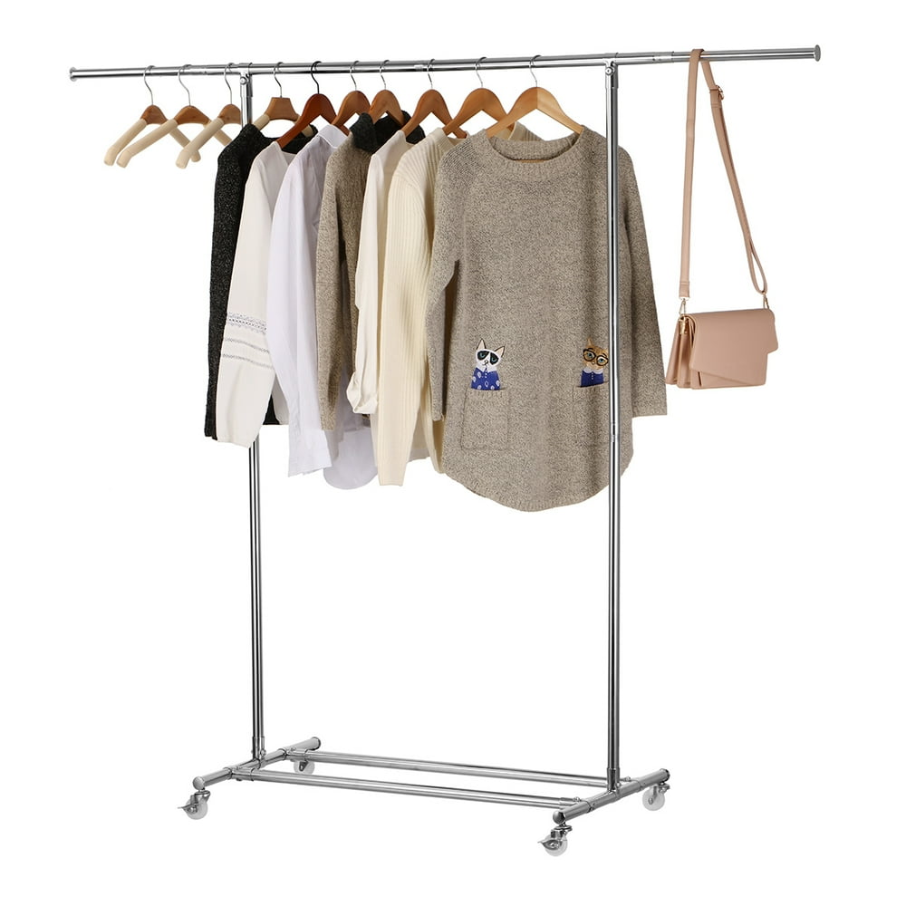 Garment Rack With Wheels Heavy Duty Single Rail Clothes Rack garment-rack-with-wheels-heavy-duty-single-rail-clothes-rack