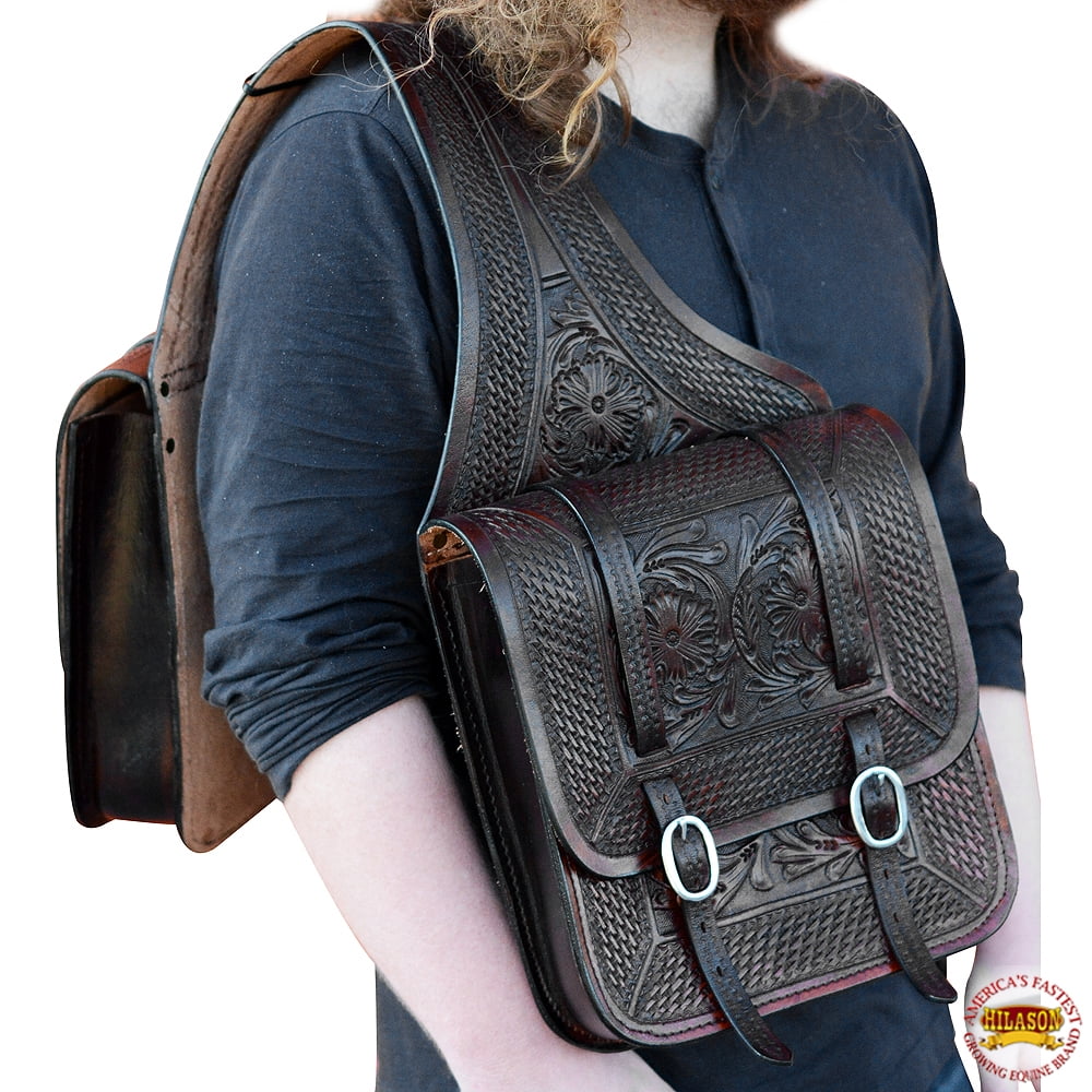 11 X 10.5 In Horse Western Saddle Shoulder Bag Leather Cowboy Trail ...