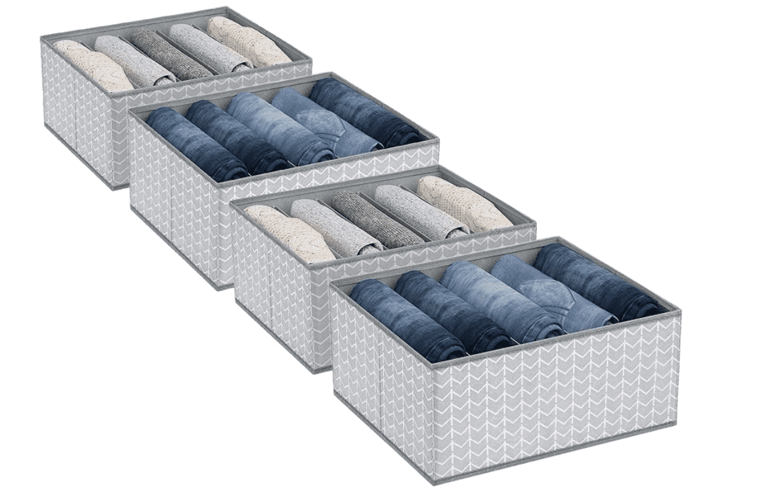 DIMJ Drawer Organizers for Clothing, Fabric Clothes Organizer with ...