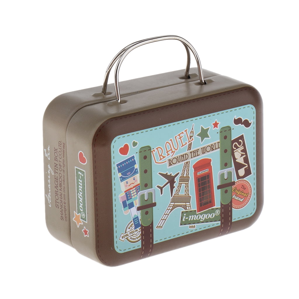 Miniature suitcase Dollhouse Suitcase Vintage luggage Doll case Tiny ...