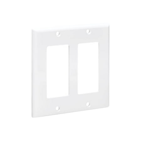 Tripp Lite Double-Gang Faceplate, Decora Style - Vertical, White ...