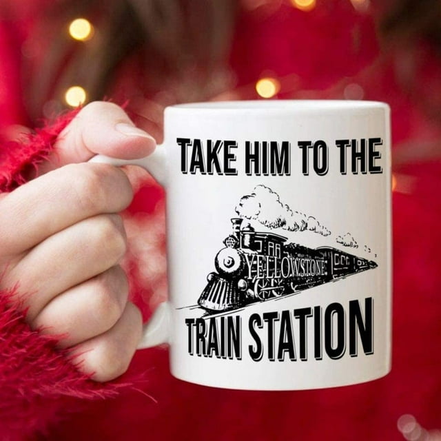 Yellowstone Dutton Ranch Mug,Take Him To The Train Station Mug ...