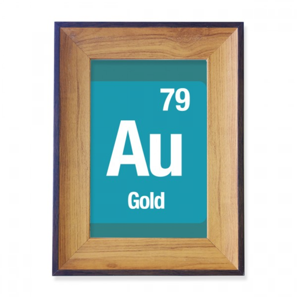 Au oro elemento químico ciencia Marco de imagen marco de escritorio ...