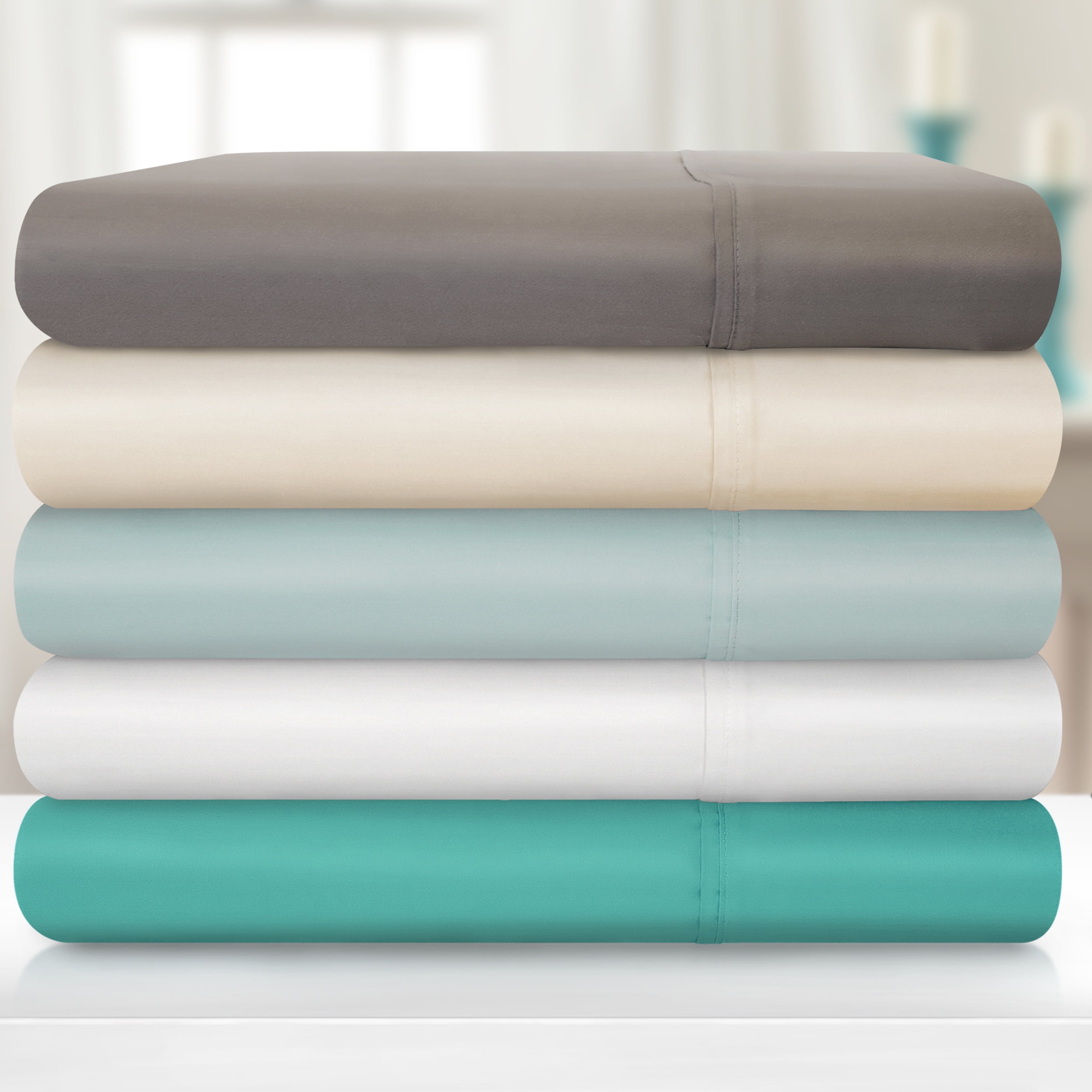 Superior Silky Soft 1800 Thread Count Cotton Blend Sheet Set With Deep