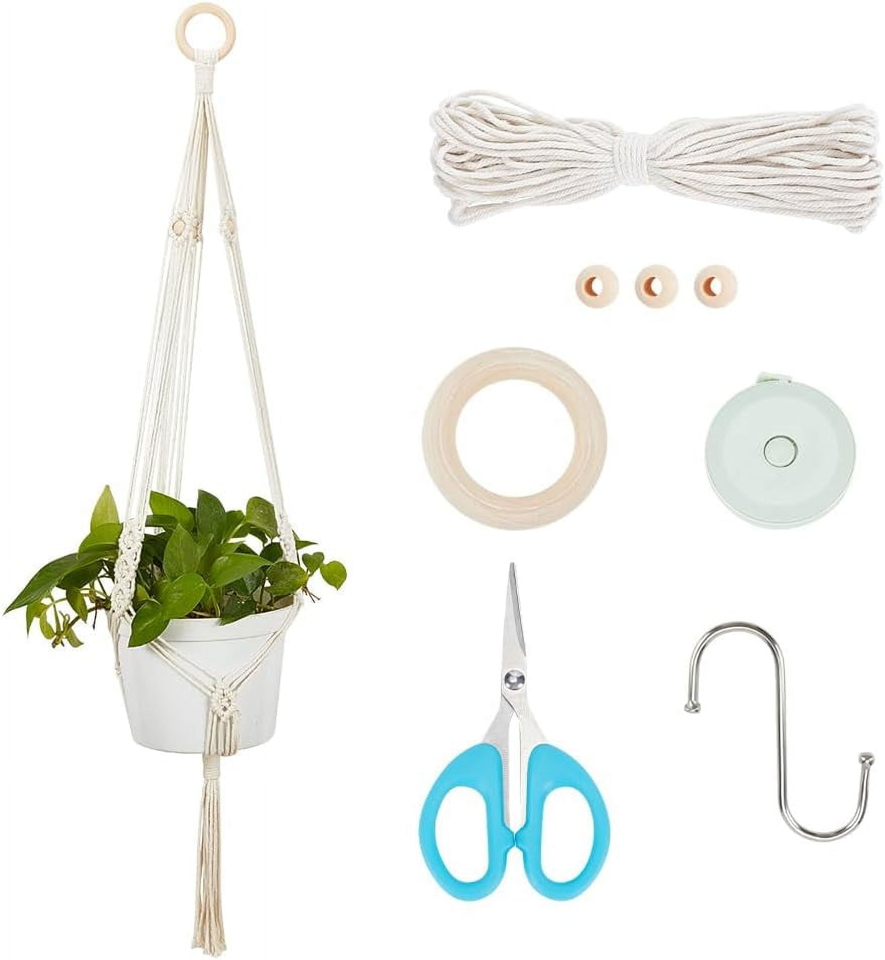 Kit de macramé para colgar plantas REEBLOSS con videotutorial fácil de ...