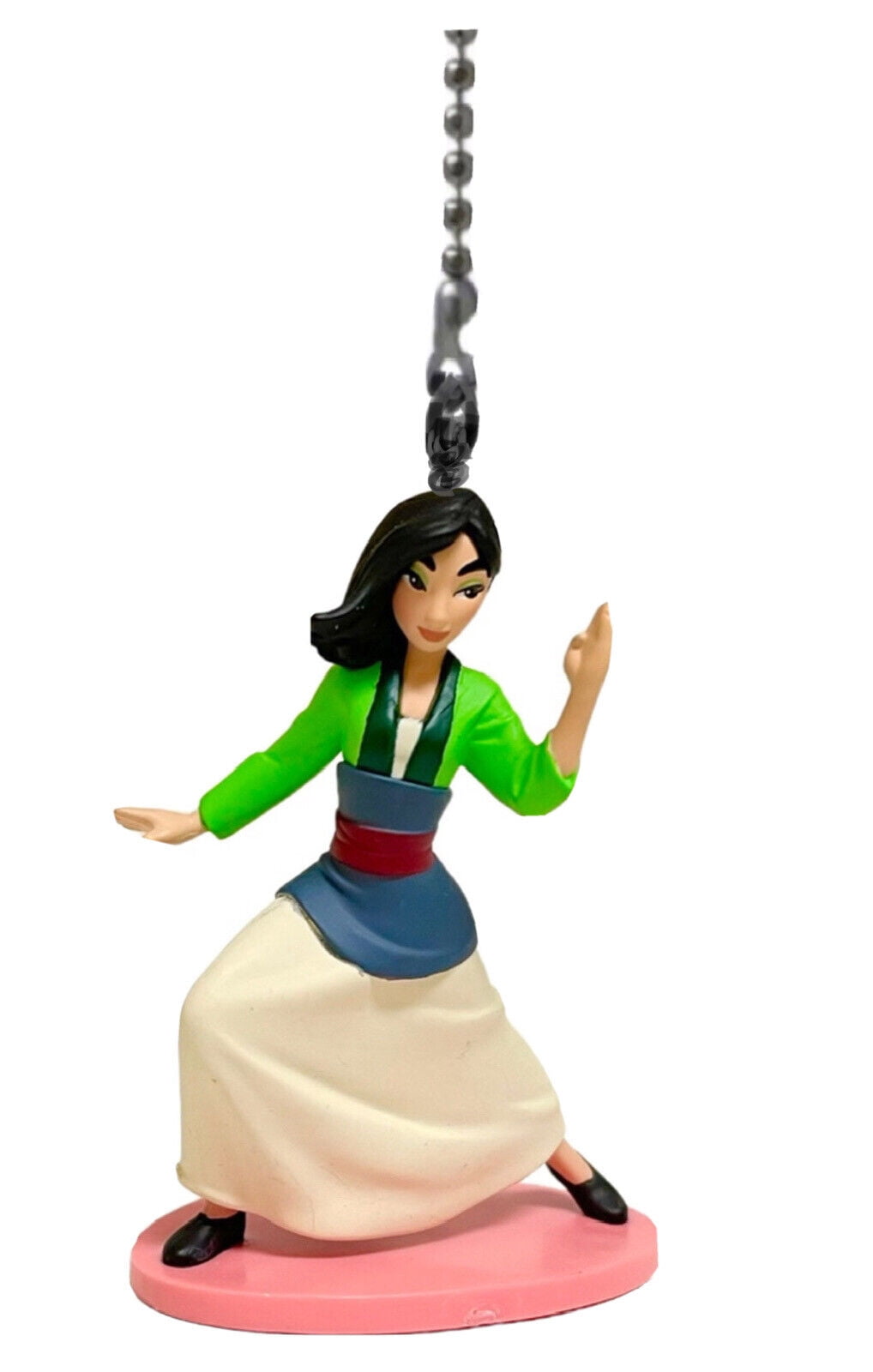 Playful Mulan Princess In Action PVC Fan Lamp Light Pull Chain Figure ...