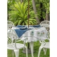 Daisy Table Cloth Round Tablecloth, Spring Floral Eucalyptus Leaves ...