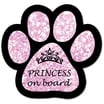 Princess Crown Pink Spoiled Euro Oval Automotive Car Window Locker ...
