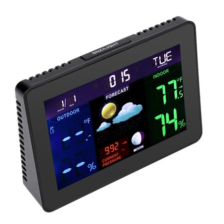 Weather Station Clock,Digital Weather Meter,Wireless ,LCD Calendar ...