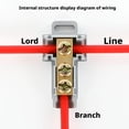 Agiufgs No-Cut T-Type Splitter Terminal, Screw-Locking High-Current ...