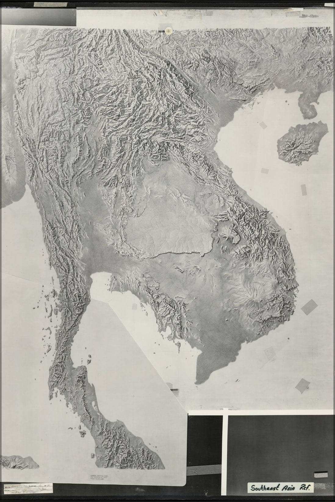 24"x36" Gallery Poster, cia terrain map vietnam cambodia laos thailand ...