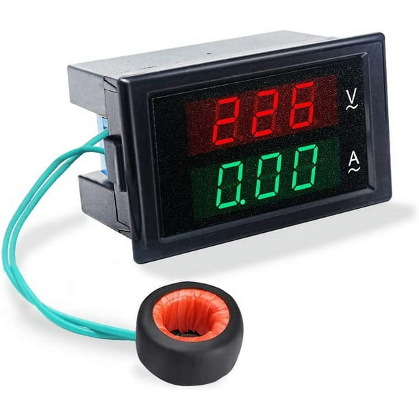 SHAR AC 80V-300V 100A Digital Ammeter, 2 in 1 Multimeter Panel 110V ...