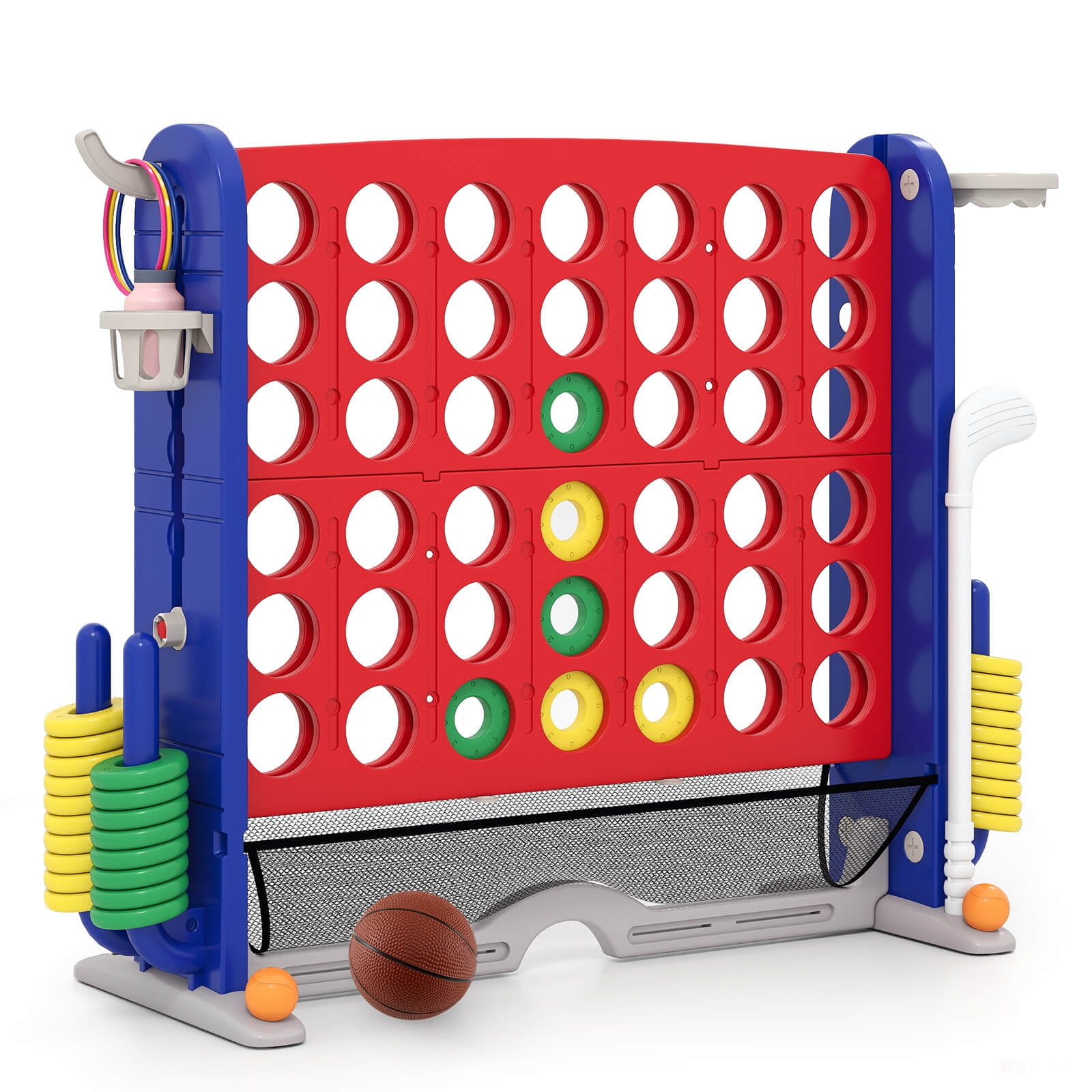Click here for Costway Giant 4-In-A-Row Game Set With Ring-Toss... prices