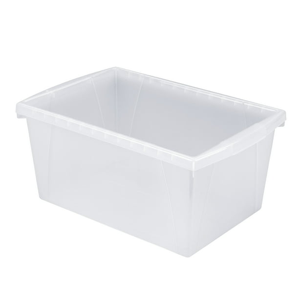 Storex Classroom Storage Bin, 5-1/2 Gallon, Translucent - Walmart.com