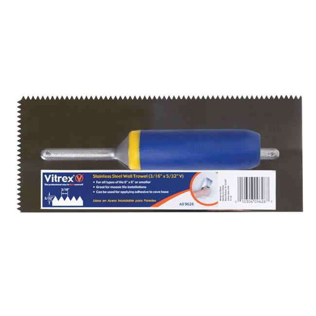 Vitrex 2166585 11 x 4.5 in. QEP Stainless Steel V Notched Trowel | Walmart Canada