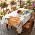 Autumn Leaves Thanksgiving Pumpkin Table Cloth 60x84in, Waterproof ...