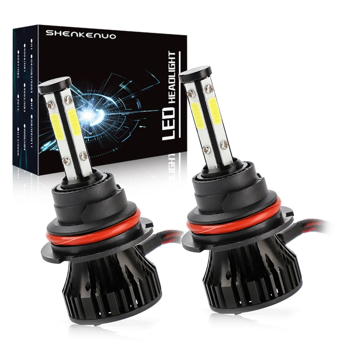 4 Sides HB5 9007 High&Low Beam For Mitsubishi Lancer 2002 2003 2004 ...