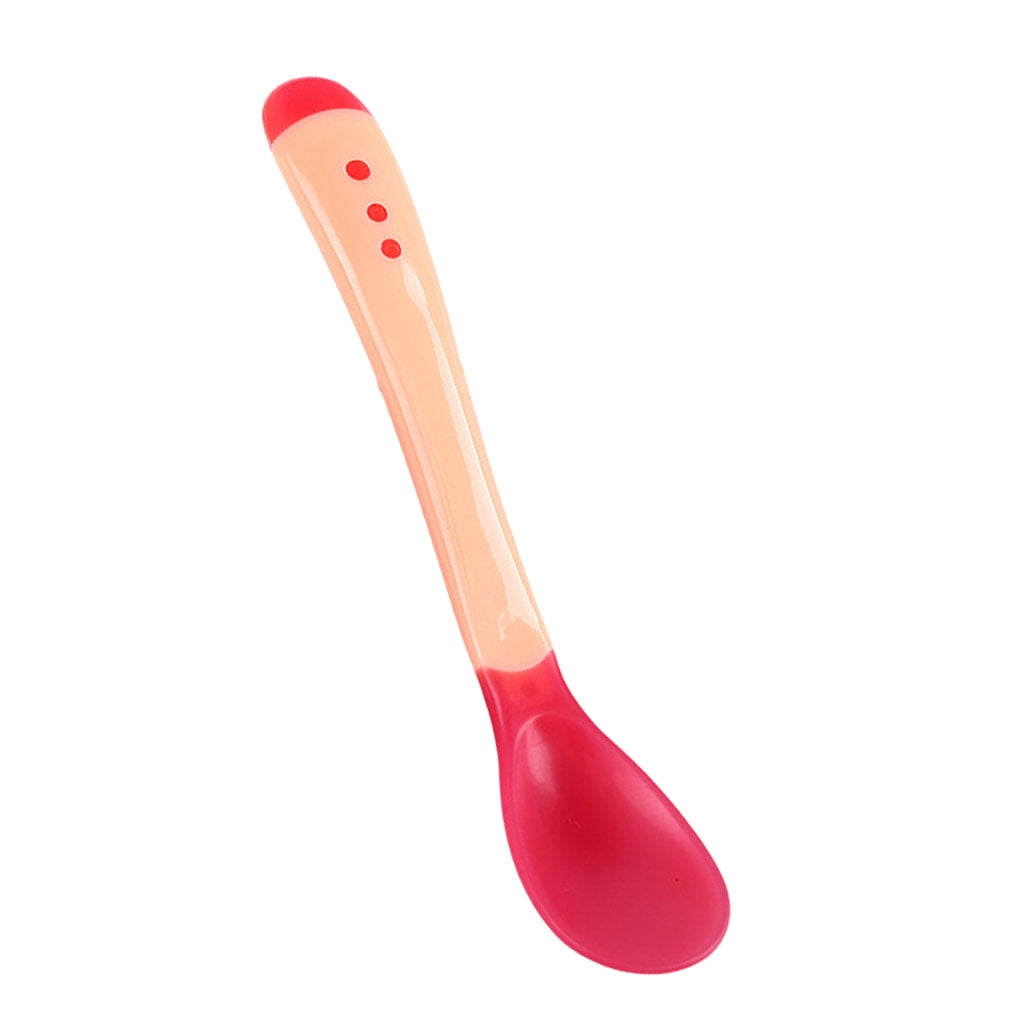 Baby Spoon Temperature Sensing Spoon Silicone Color Changing Toddler ...