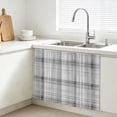Black Checkered Small Cabinet Curtains 11"W x 13"L, Summer Modern ...