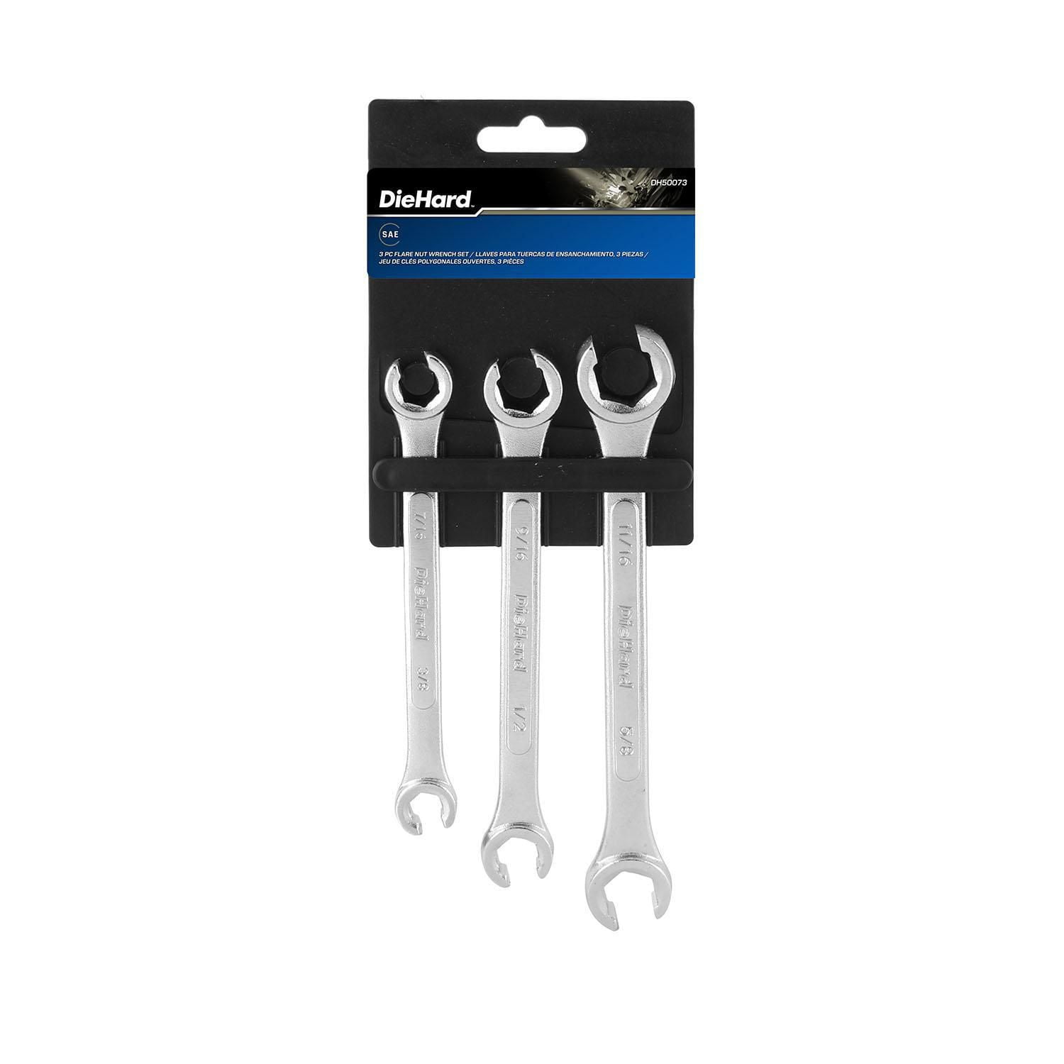 DieHard Flare Nut Wrench Set SAE 3-Piece - Walmart.com