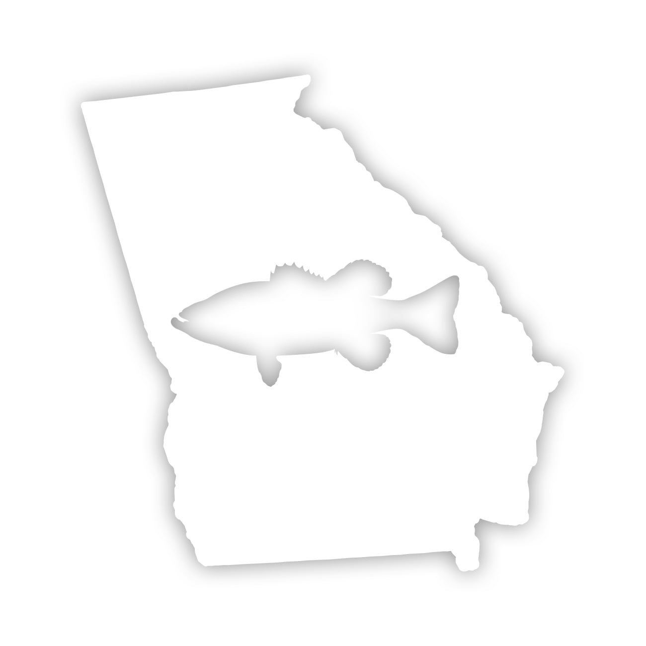 Georgia Bass Sticker Decal Die Cut - Self Adhesive Vinyl - Weatherproof ...