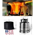 Outdoor Camping Wood-burning Stove Backpacking Portable Survival BBQ ...