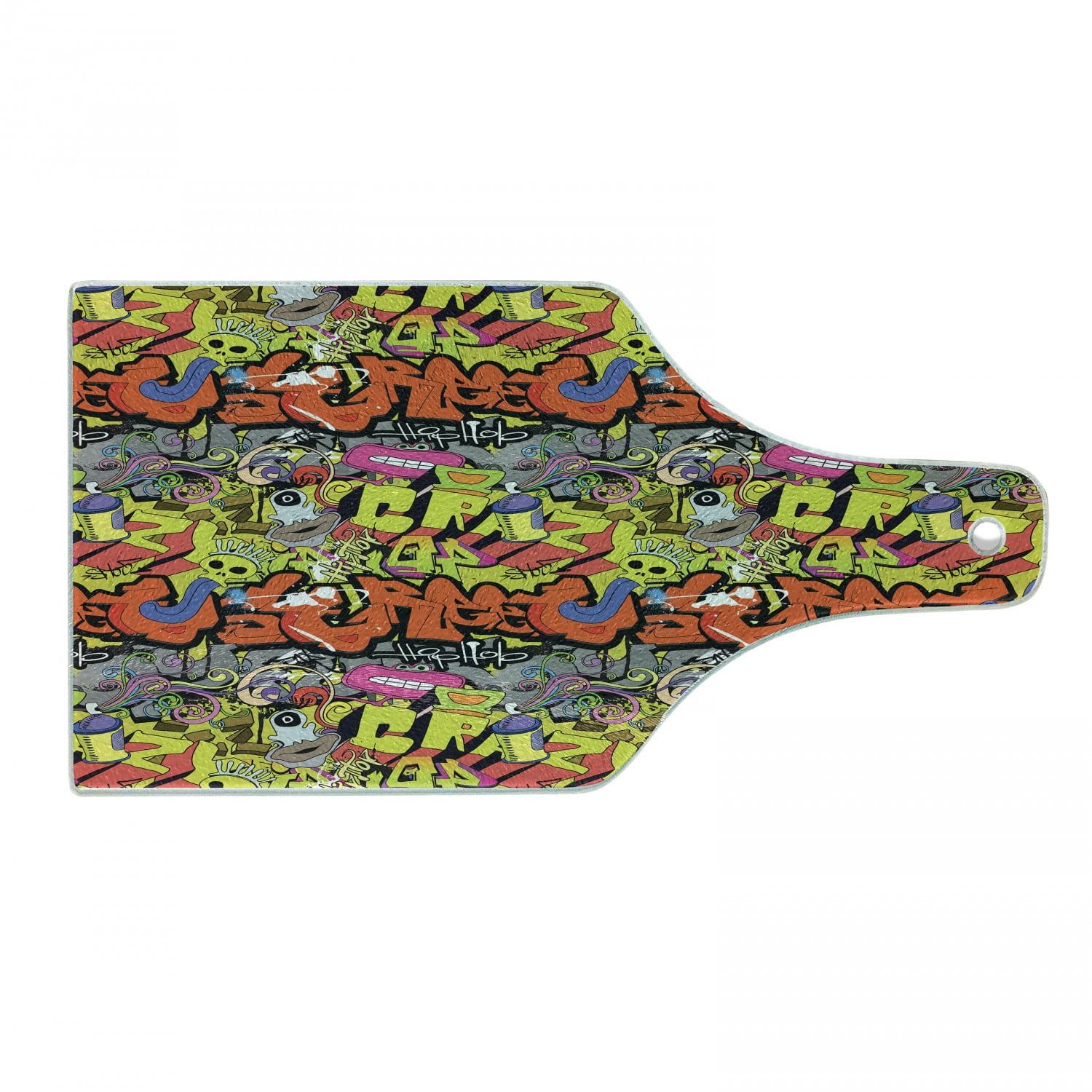 Graffiti Cutting Board, Contemporary Style Hip Hop Funky Grunge Culture ...