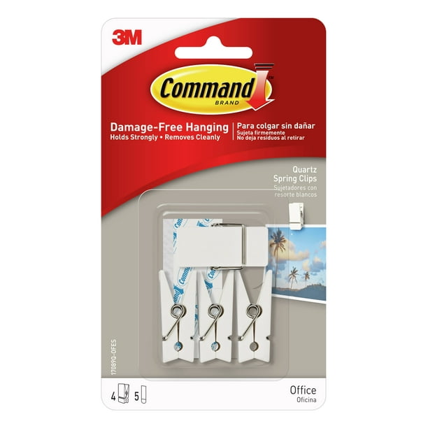 Command Quartz Spring Clips, 4 Wall Clips - Walmart.com