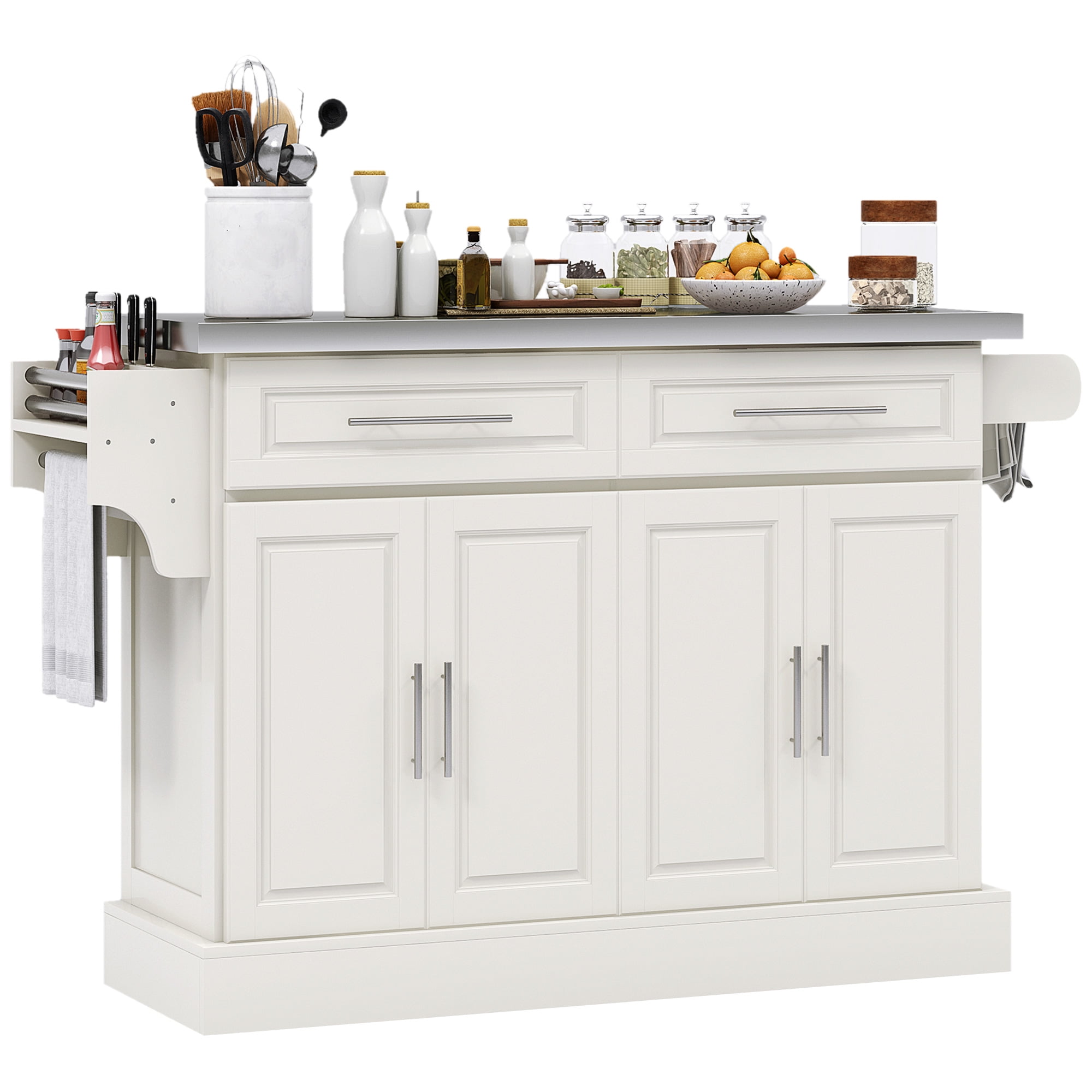 Click here for Homcom Kitchen Island With Storage  Rolling Kitche... prices