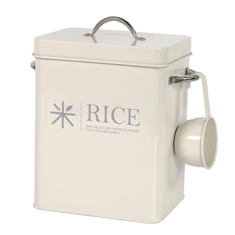 Flour Storage Container Restaurant LINISHOP Glass Rice Dispenser With