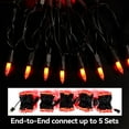 Halloween Lights 100 Counts, Orange Christmas Lights Indoor Outdoor,Black Wire Connectable of ...