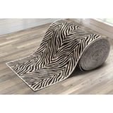 Well Woven Custom Size Runner - 27" x 11' Runner - Zebra Stripe Brown ...