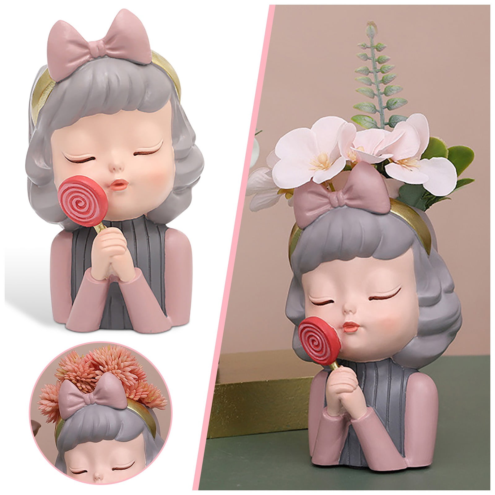HIMIWAY Collectible Figurines Tabletop Decor Resin Sculpture for Indoor ...