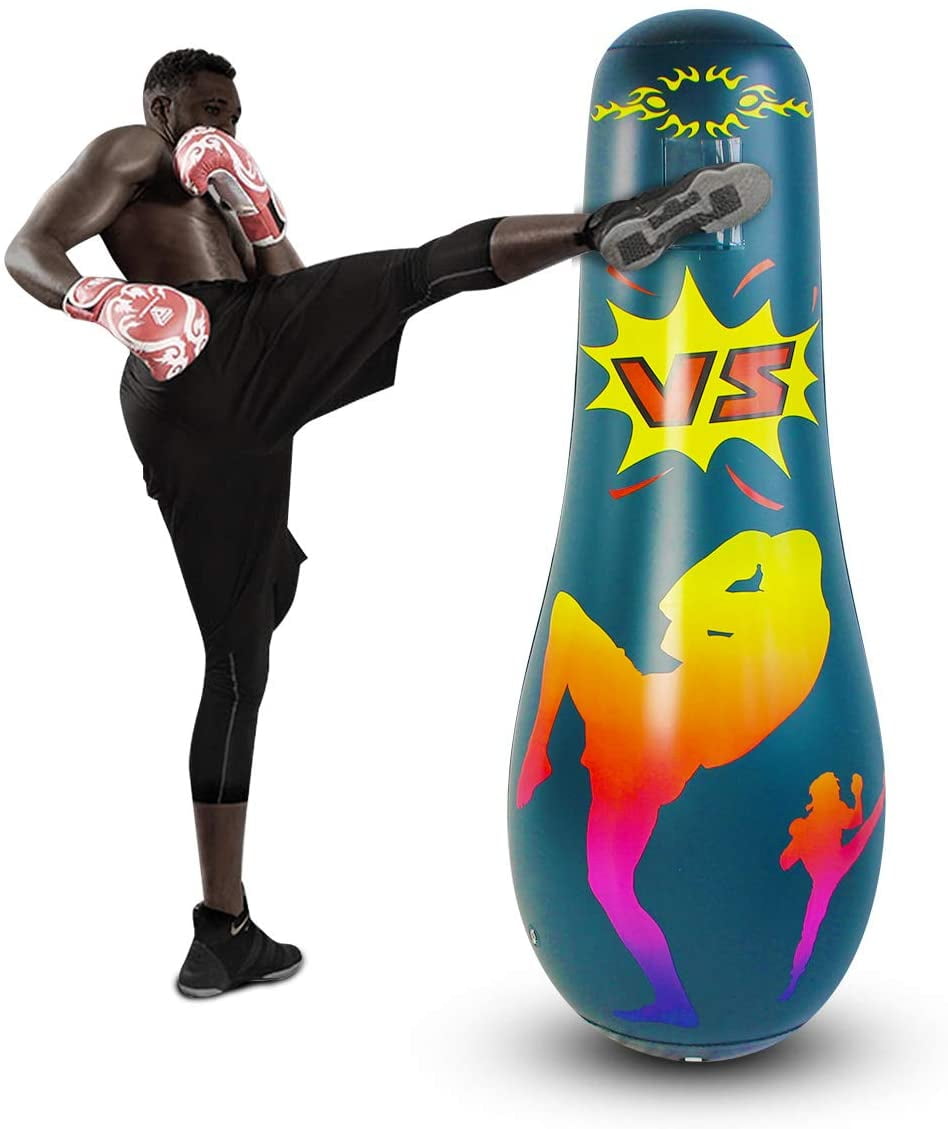 Inflatable Punching Tower Bag Boxing Column Tumbler Sandbag Fitne ...