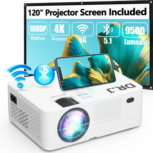 5G WiFi 250" DISPLAY Projector with Bluetooth Full HD, 4K Native 1080P ...