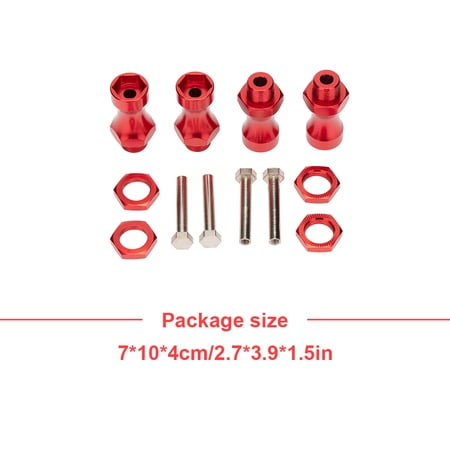 4 Pieces RC Hex Adapters 12mm To 17mm Reliable Fittings Vehicle Model ...
