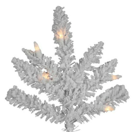 Flocked White Spruce Full Pre-lit Christmas Tree - Walmart.com ...