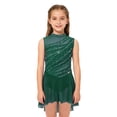 Aiihoo Kids Girls Figure Skating Dress Shiny Rhinestone Mesh Dance ...