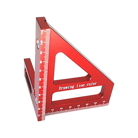 Wood Working Aluminum Alloy Triangle Ruler 45 90 Degree Angle Square ...