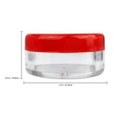 5G/5ML Plastic Clear Cosmetic Sample Jars with Red Lids - Walmart.com