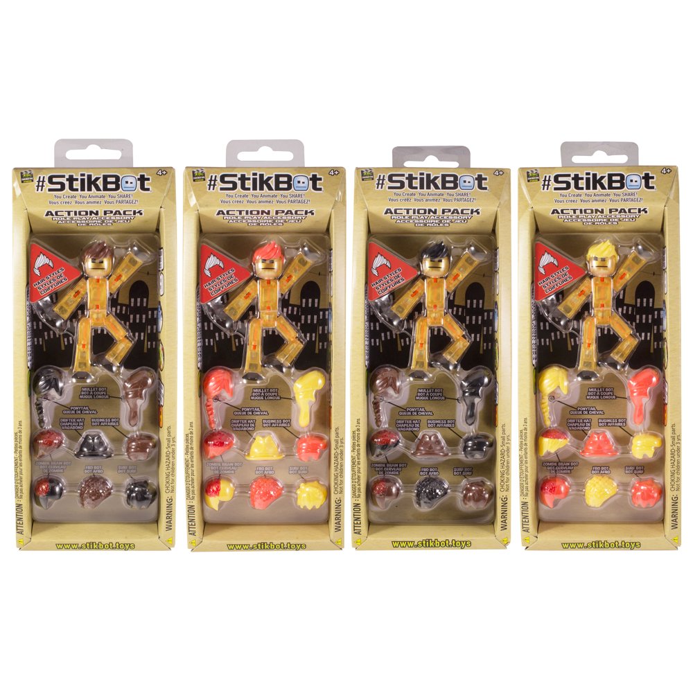 Stikbot Action Pack Series 2 Hair Accessories Set with clear color ...