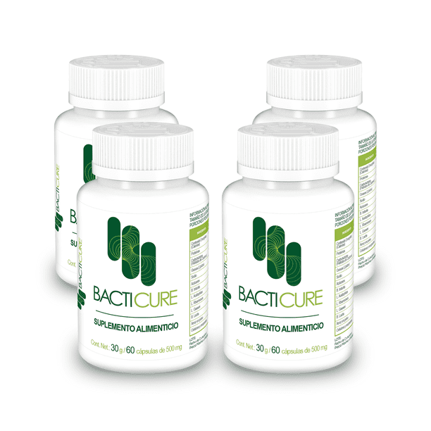 Suplemento Alimenticio Bacticure, Conjunto de Probióticos, 60 cápsulas ...