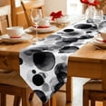 Black Ink Painting Table Runner Linen Burlap Table Runner 108 Inches ...