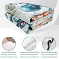 Queen Quilt Bedding Set Ocean Octopus Coral Starfish Breathable Summer ...