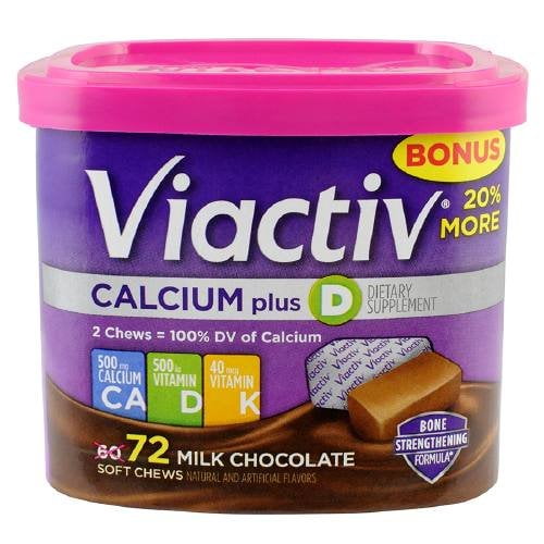 Viactiv Calcium Plus D Milk Chocolate Soft Chews, 60 Count - Walmart.com