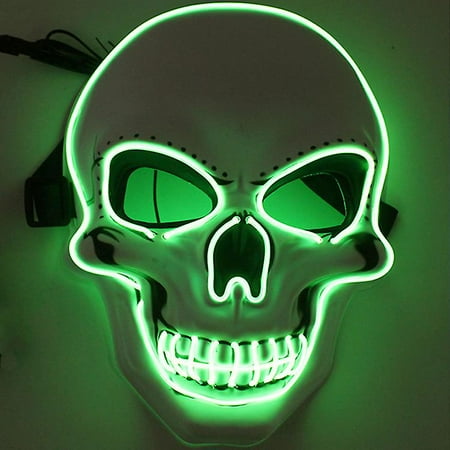 New Halloween Ghost Hair Light Mask Horror Atmosphere Skeleton Hair ...