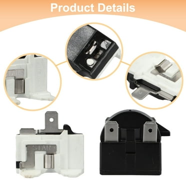 Refrigerator PTC Starter Relay Replacement 4 Pins Compressor Overload ...