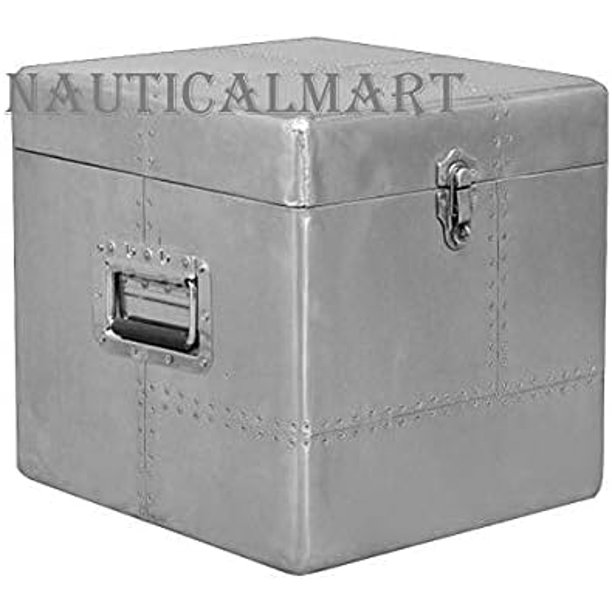 Nauticalmart Luxury Designer Aluminum Side Table/Chest - Art Deco ...
